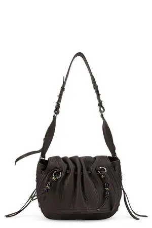 Isabel Marant Étoile Leather Shoulder Bag With Cord Closure And Long Handle 26 X 24 X 15 Cm - Brown