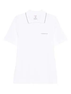 Casablanca Embroidered Cotton Piqué Polo Shirt