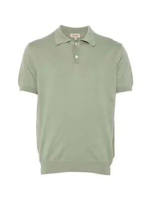 Woolrich Wool-blend? No-cotton Button-front Ribbed Polo Shirt - Verde