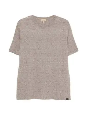 Woolrich Short-sleeve Cotton-linen Knit T-shirt - Marrone