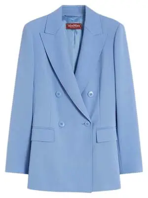 Max Mara Pure Wool Crepe Satin Blazer