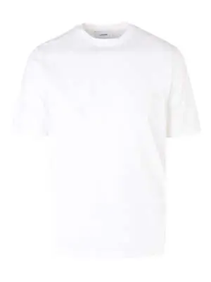 LARDINI Cotton-silk Crewneck T-shirt - Bianco