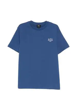A.p.c. Heavy Cotton Straight-cut Crewneck T-shirt - Blu