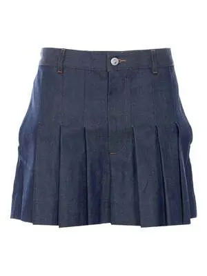 A.p.c. Pleated Panel Skirt With Side Pockets