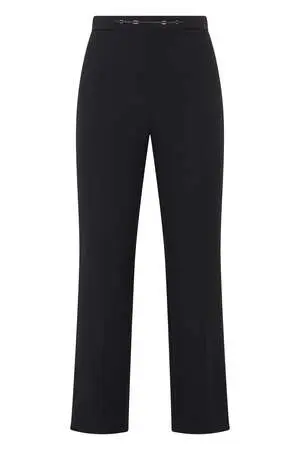 Elisabetta Franchi Straight-leg High-waist Pants With Buckled Detail