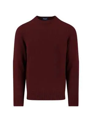 DRUMOHR Crewneck Long Sleeve Sweater - Red