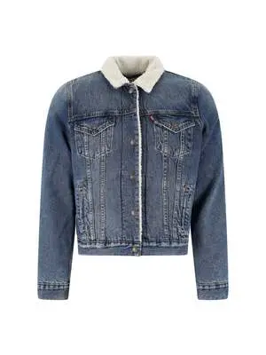 LEVI'S STRAUSS Denim Jacket With Sherpa Collar