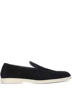 DOUCAL'S Suede Rubber-sole Loafers - Blu