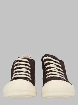 Rick Owens 100% Cotton Low-top Sneakers - Charcoal