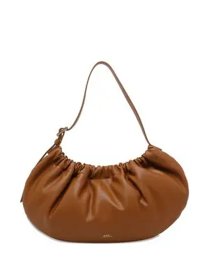 A.p.c. Mini Gathers Top-handle Shoulder Bag With Buckle & Gold-tone Hardware