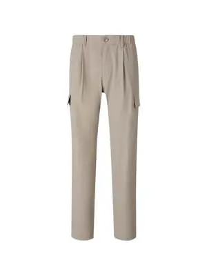Herno Melange-effect Pleated Trousers For