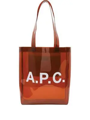 A.p.c. Two-handle Mini Tote Bag With Inside Pocket - Marrone
