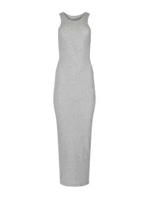 ENTIRE STUDIOS Round Neck Sleeveless Slim Fit Midi Dress - Grigio