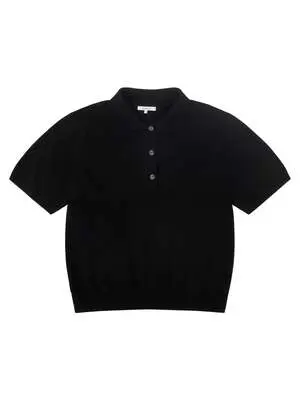 ENTIRE STUDIOS Classic Polo Shirt With Front Half Button Placket - Nero