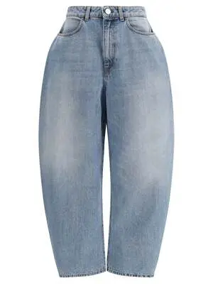 RÓHE Front Button Cotton Jeans - Blu