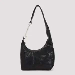 Rick Owens Gemini Shoulder Handbag 18cm X 13/18cm X 9cm In 100% Leather - Black