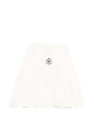 Rhude Long Sleeve Crewneck Sweatshirt With Logo Detail - Bianco