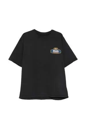 Rhude Crewneck T-shirt With Front And Back Print