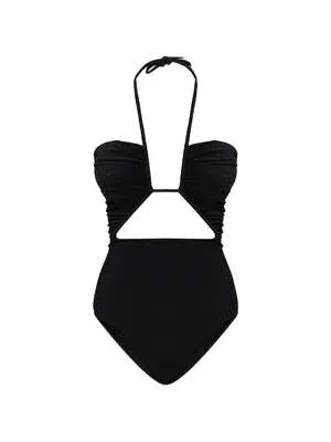 Rick Owens Back Self-tie Cut-out Bodysuit - Nero