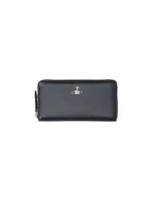 VIVIENNE WESTWOOD Designer Wallet In Polyurethane - Black