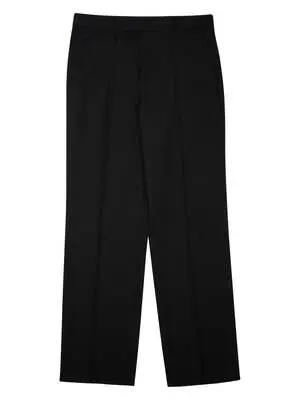 Dior 100% Wool Wide-leg Trousers - Black