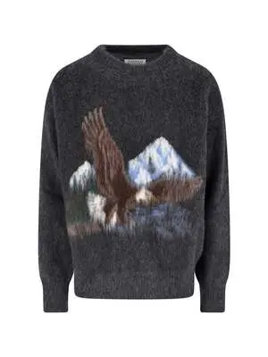 MAISON MARGIELA Wool-alpaca Blend Sweater - Grey