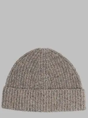 Aspesi Wool Ribbed Knit Beanie - Grey