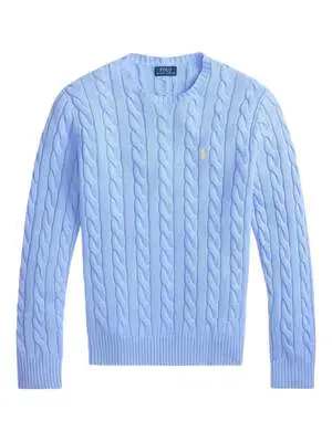 Polo Ralph Lauren Crewneck Sweatshirt With Embroidered Pony - Azzurro