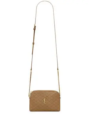 Saint Laurent Quilted Leather Camera Bag - Marrone