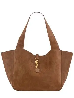 Saint Laurent SAINT LAURENT Suede Leather Tote Bag Marrone