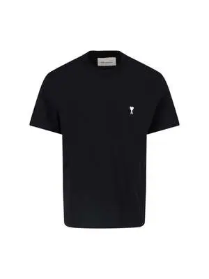 AMI Paris Cotton T-shirt For - Black