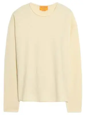 Guest In Residence Cashmere Round-neck Sweater With Rolled Trim