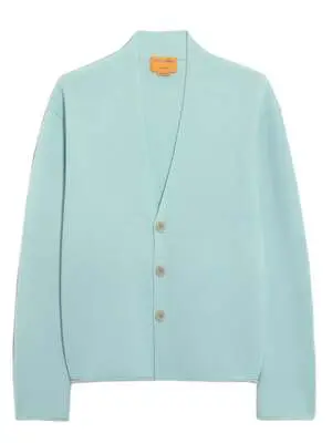 Guest In Residence Cashmere V-neck Sweater With Button Front