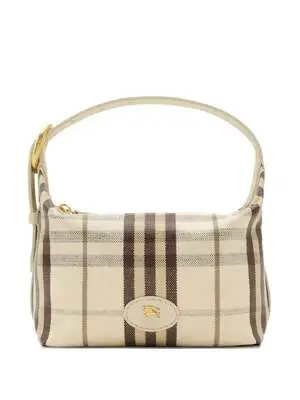 Burberry Mini Shoulder Bag 13 Cm X 19.5 Cm X 10.5 Cm With Zip Closure And Hand-painted Edges - Bianco