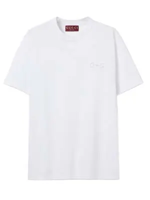 Gucci Embroidered Beaded Thread Clip Crewneck T-shirt