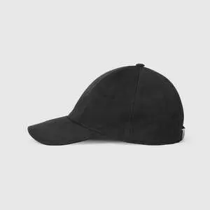 Gucci Interlocking G Embroidered Cotton Baseball Cap - Nero