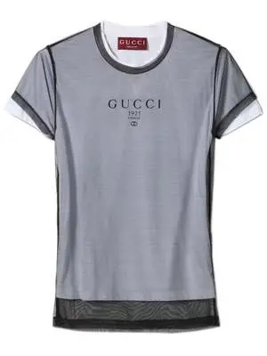 Gucci Double-layer T-shirt With Interlocking G Graphic