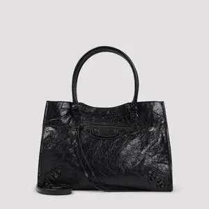 Balenciaga Le City Tote Handbag S Lamb Leather Tote Bag - Black