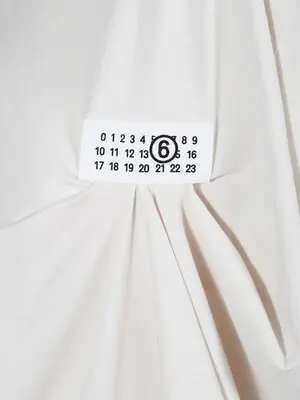 MAISON MARGIELA Asymmetric Draped Cotton T-shirt With Logo Patch