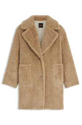 BOSS Teddy Coat With Adjustable Collar