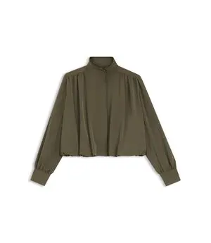 BOSS Relaxed-fit Blazer With Balloon Hem - Light Green