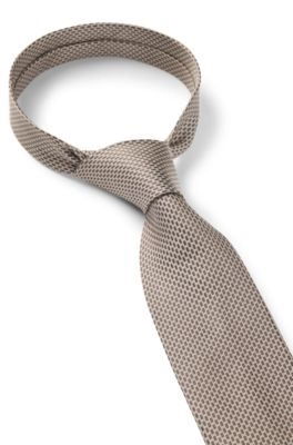 BOSS Patterned Tie In Italian-made Silk