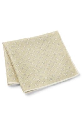 BOSS Printed Pocket Square In Silk