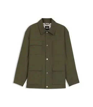 BOSS Water-repellent Field Jacket With Checked Lining