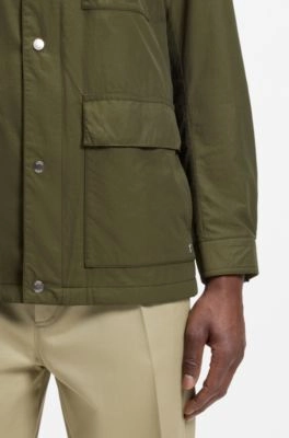 BOSS Water-repellent Field Jacket With Checked Lining