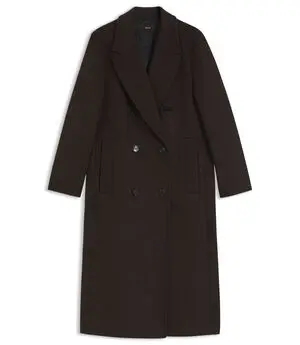 BOSS Relaxed-fit Coat With Double-breasted Front - Patterned
