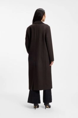 BOSS Relaxed-fit Coat With Double-breasted Front