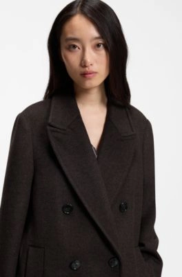 BOSS Relaxed-fit Coat With Double-breasted Front
