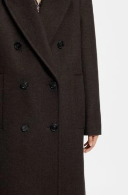 BOSS Relaxed-fit Coat With Double-breasted Front