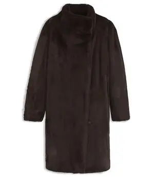 BOSS Relaxed-fit Teddy Coat - Brown